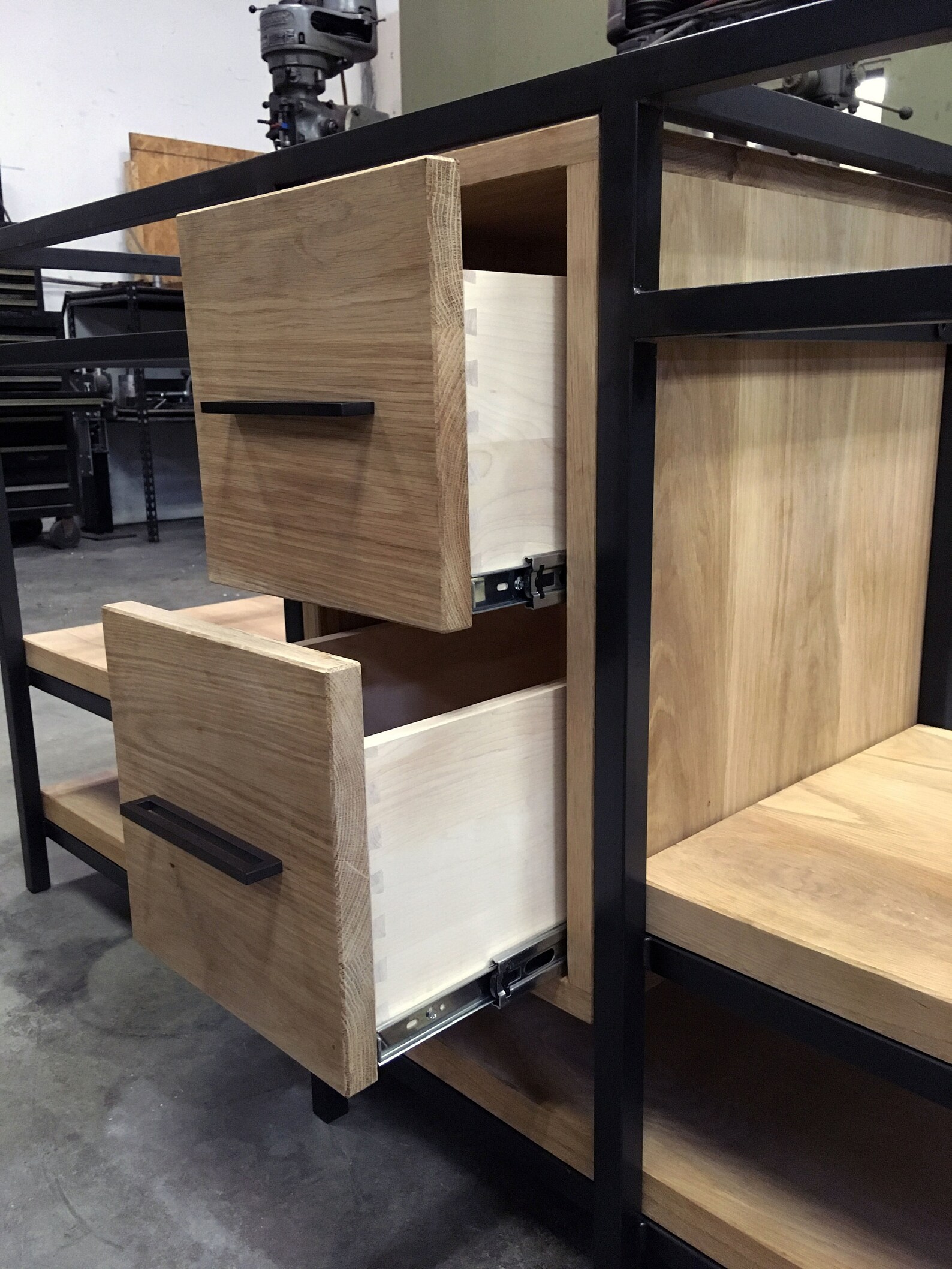 Industrial Steel Double Vanity Base With Storage - Etsy