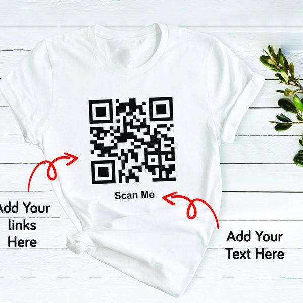 Personalized Qr Code Tshirt - Etsy UK
