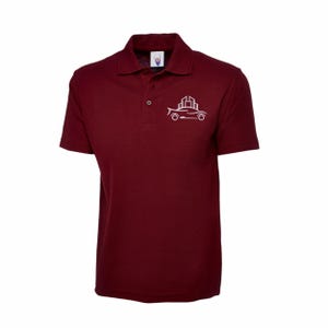 Embroidered Logo and Text Polo Shirt, Personalised Design Monogrammed ...