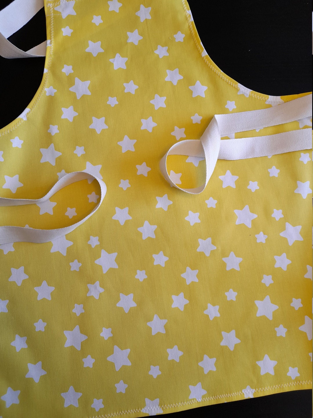 Yellow Star Children's Apron: Personalized Craft & Cooking Pinny - Etsy UK