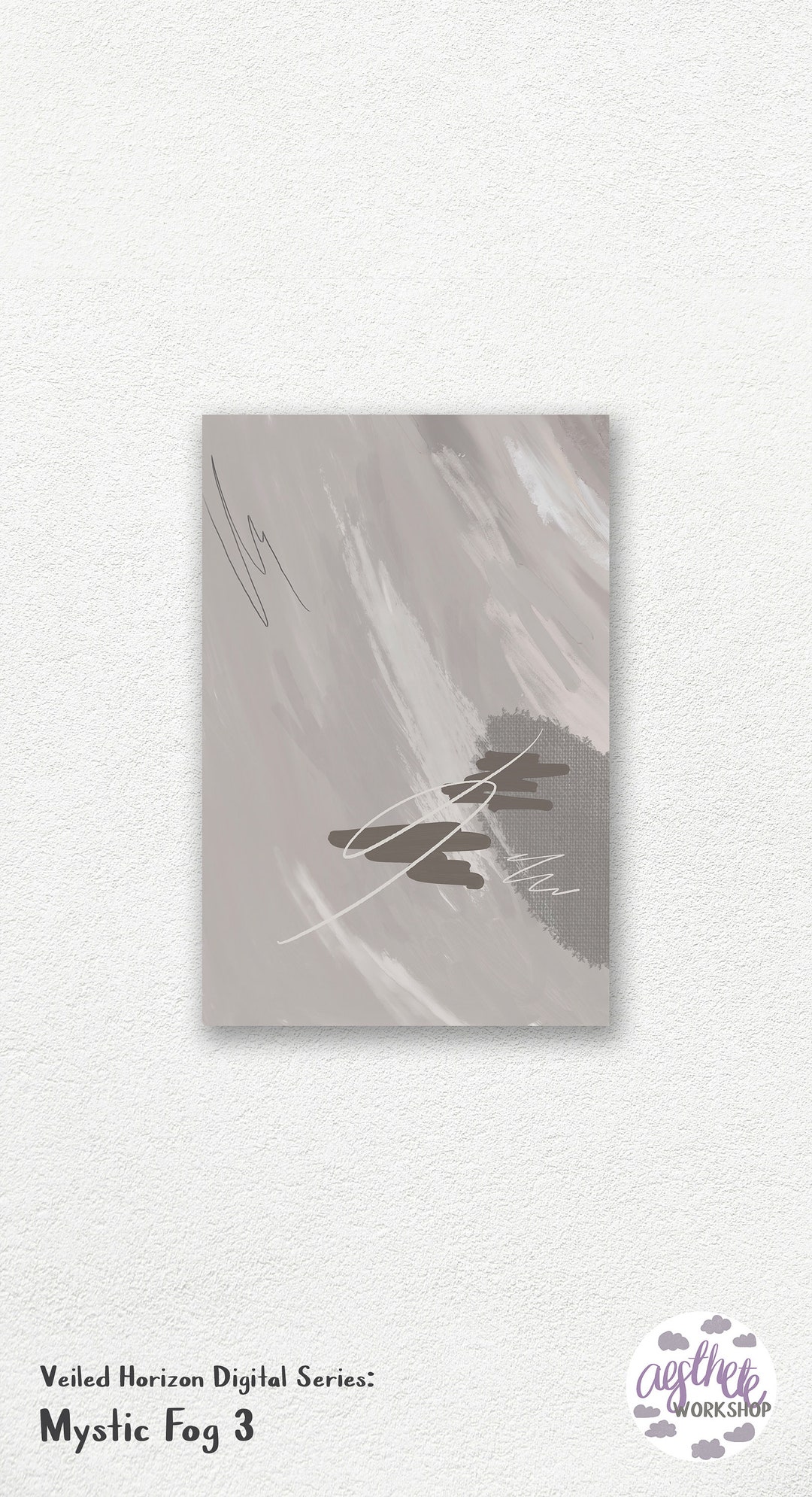 MYSTIC FOG 3 | Artist Printable Abstract Painted Art Download Handmade ...