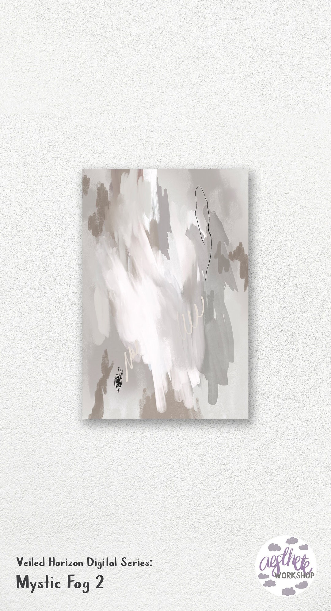 MYSTIC FOG 2 | Art Printable Contemporary Abstract With Intuitive ...