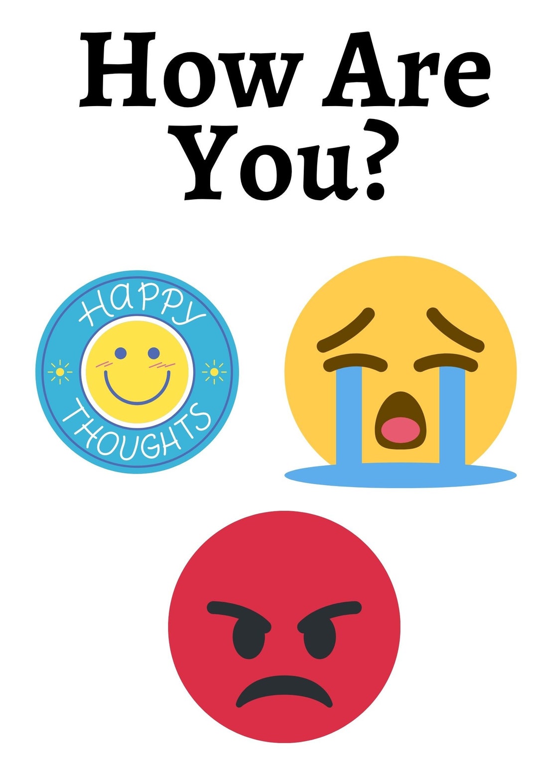 Simple ESL Emotion Printable - Etsy