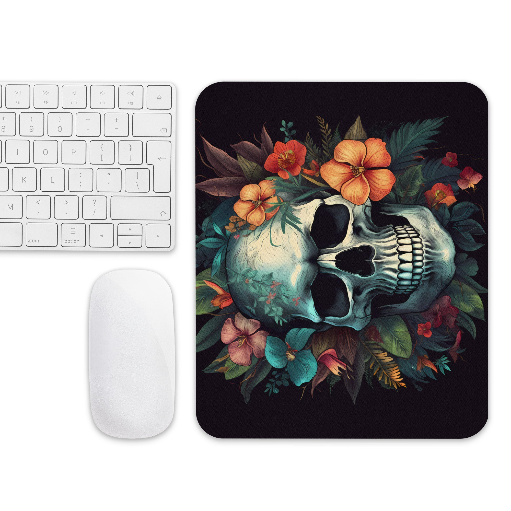 Supreme Grip Mouse Pad W/ High-quality 3D Skull N Flowers - Etsy
