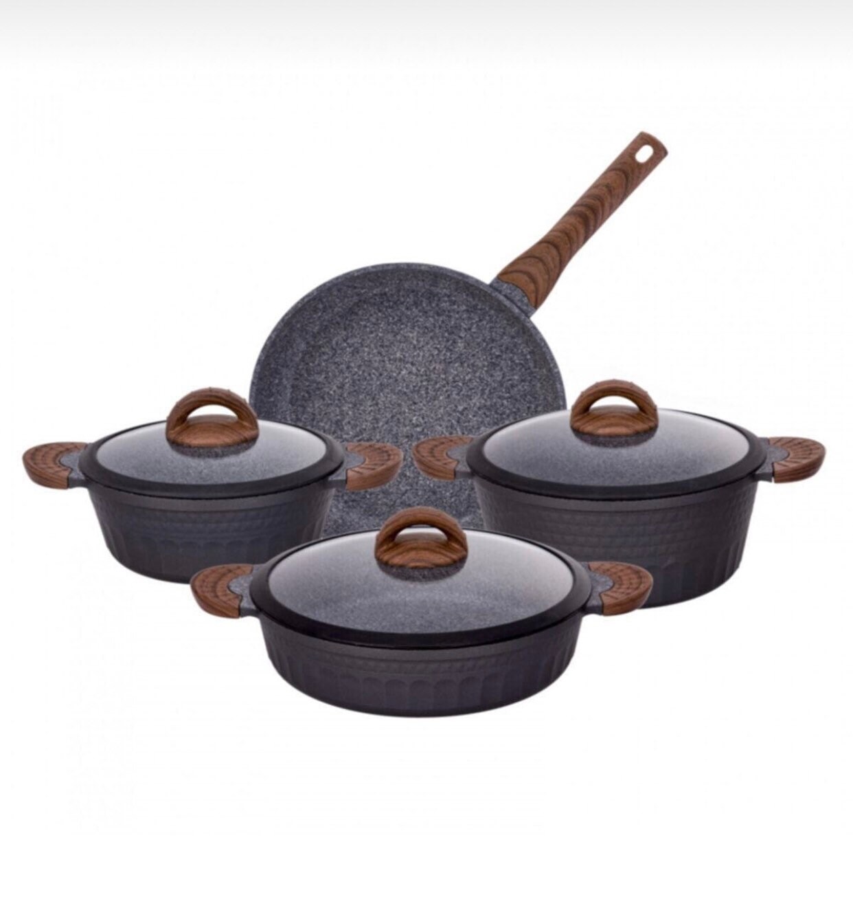 7 pcs Turkish stone cookware set ultra luxury cookware pan | Etsy