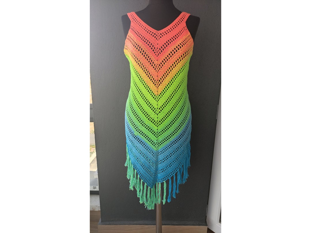 Crochet Beach Dress Hippie Crochet Dress Crochet Festival - Etsy