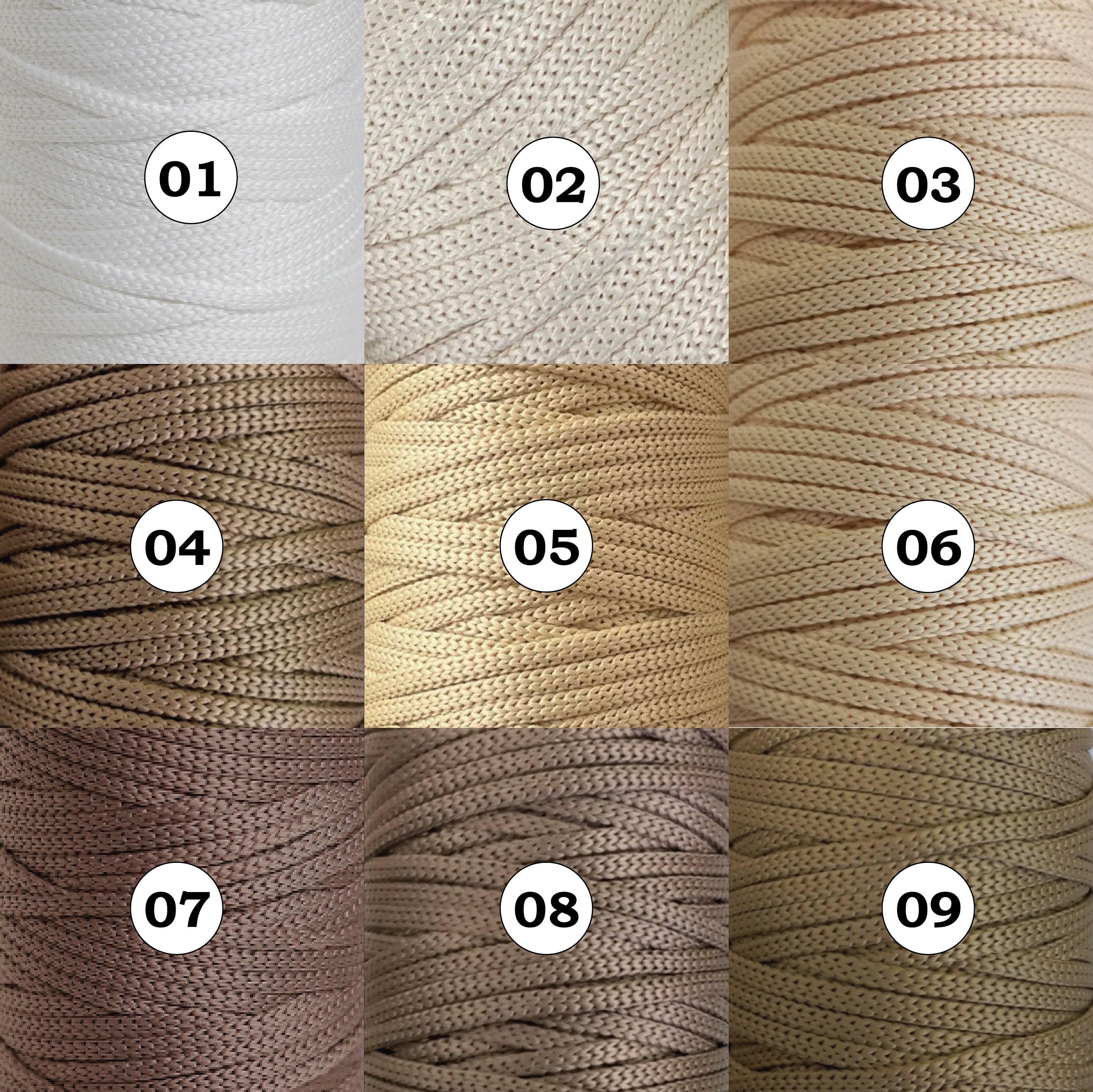 5 Mm (0.2") PP Macrame Cord, 100% PP Polyester Macrame Yarn 100m (328 ...