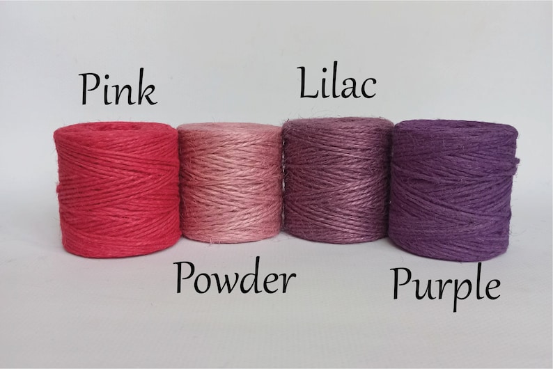 1.5 Mm 100% Natural Colored Fine Jute Twine 16 Colors Roll - Etsy Australia