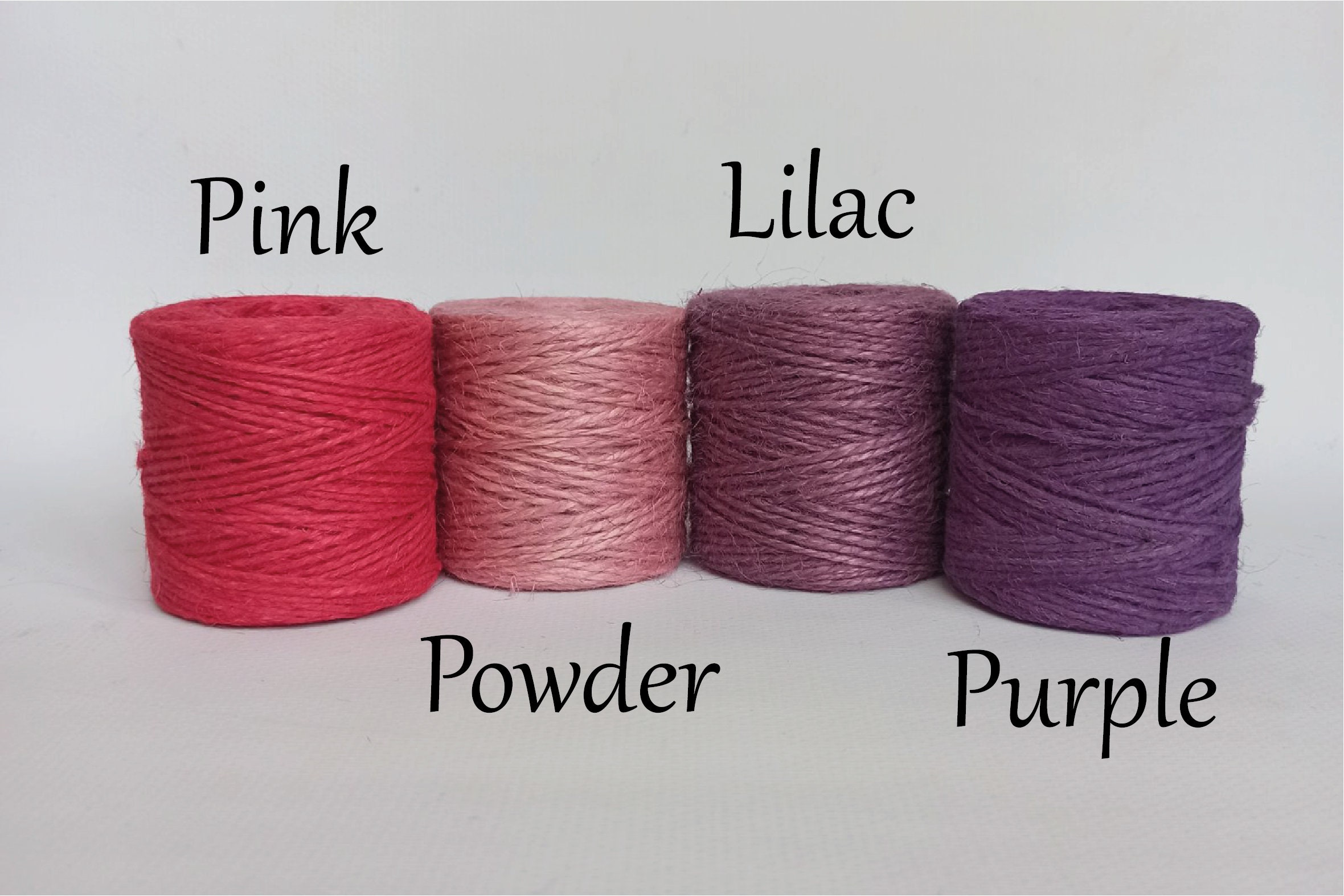 2 Mm 100% Natural Colored Fine Jute Twine, 16 Colors, Roll 90m (295ft ...