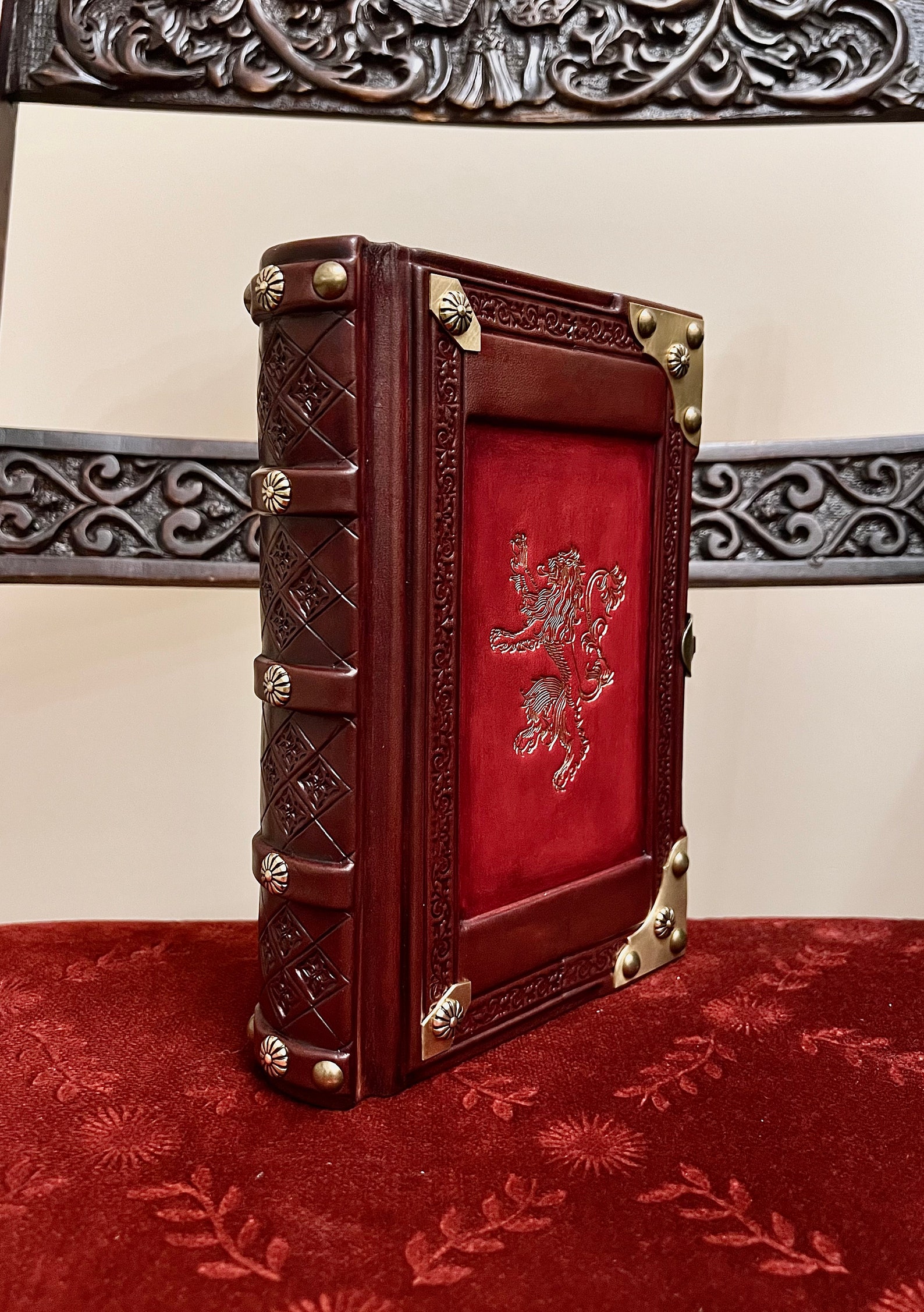 Medieval Styled Leather Journal - Heraldic Book - Royal Sketchbook ...