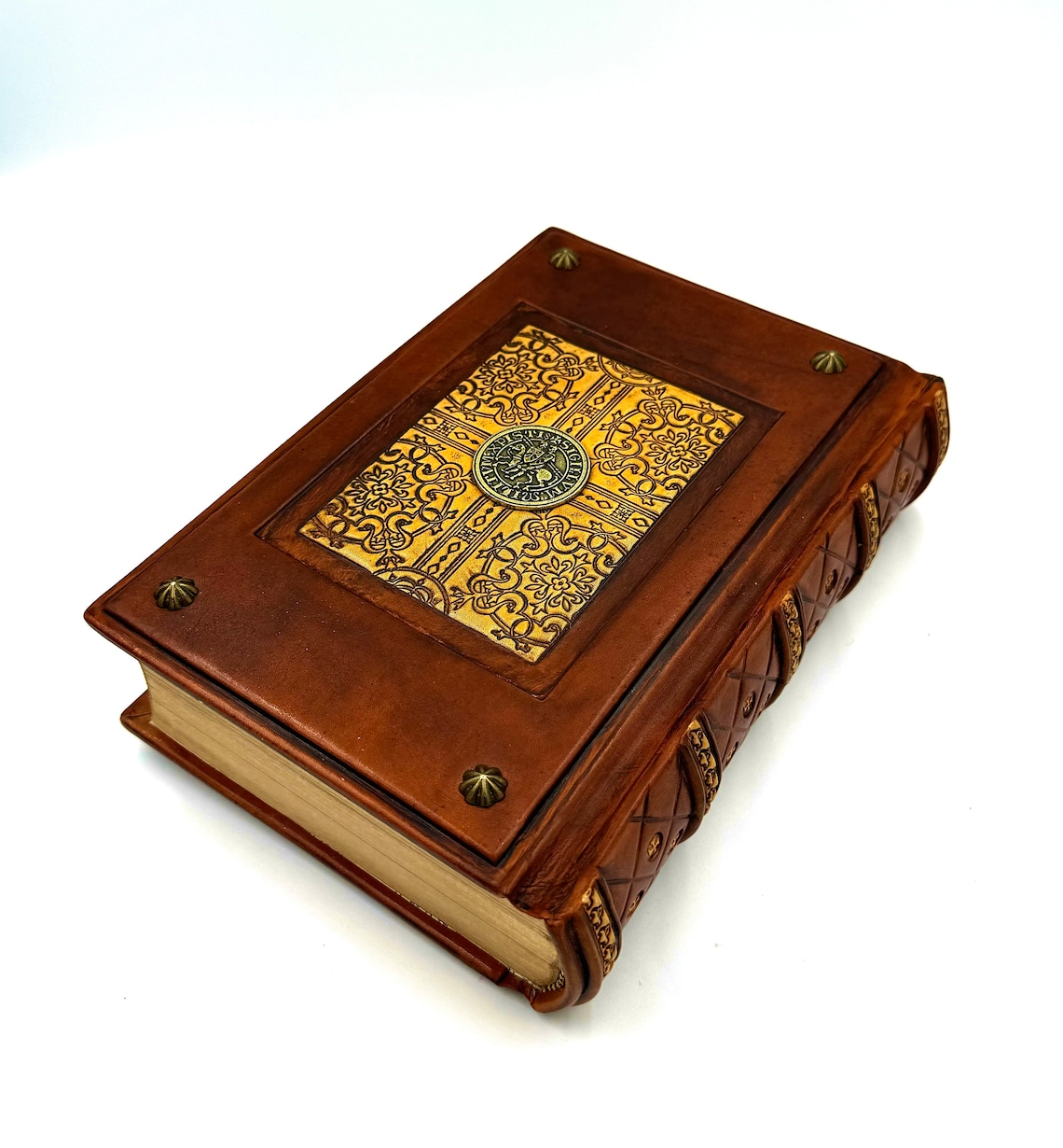 Medieval Leather Journal - Templar Cross, Embossed Heraldic Book - Etsy