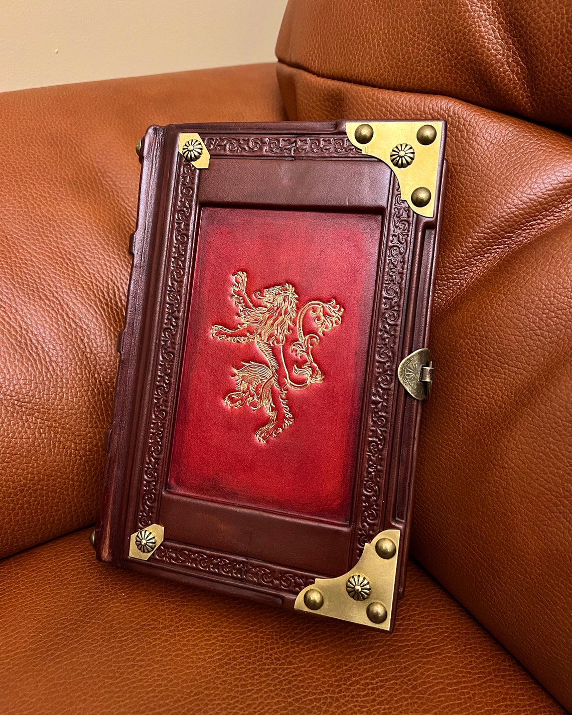 Medieval Styled Leather Journal - Heraldic Book - Royal Sketchbook ...