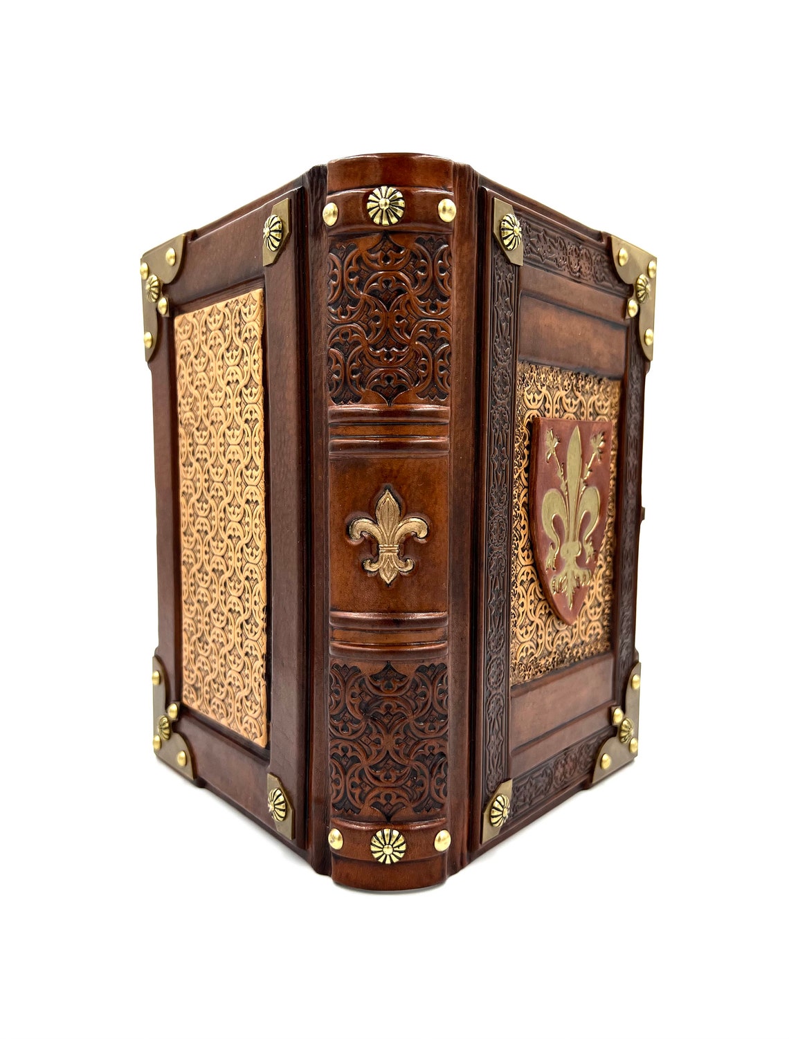 Medieval Styled Leather Journal Heraldic Book Royal - Etsy