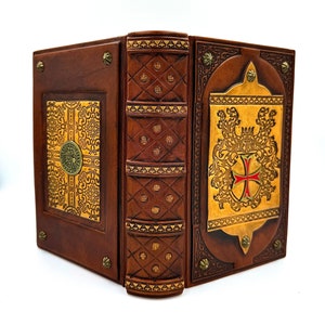 Medieval Styled Leather Journal - Heraldic Book - Book of the Templars ...