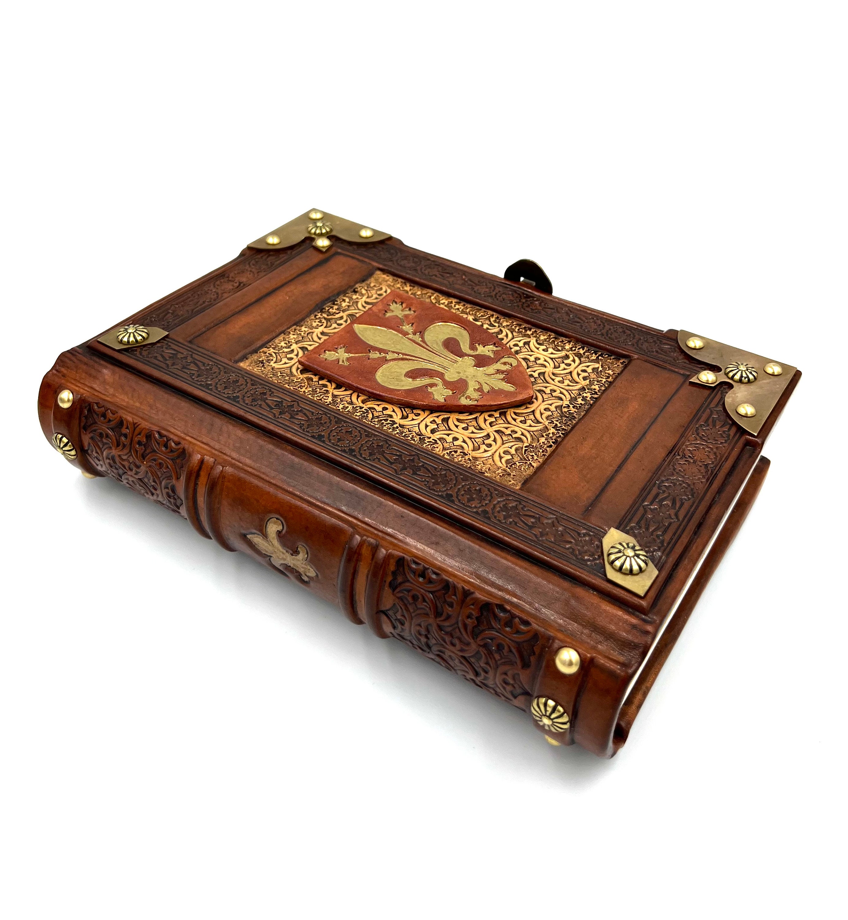 Medieval Styled Leather Journal Heraldic Book Royal - Etsy