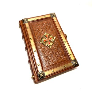 Medieval Styled Leather Journal, Heraldic Book, Book of the Templars ...