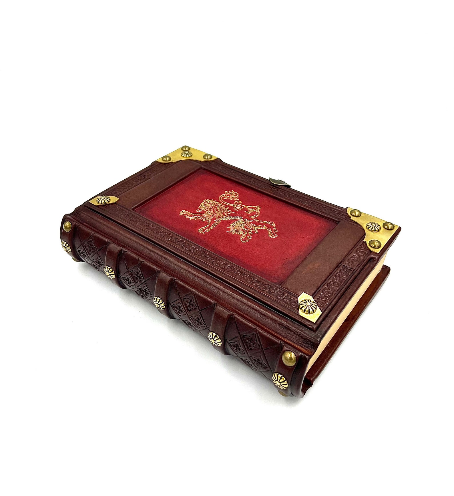 Medieval Styled Leather Journal - Heraldic Book - Royal Sketchbook ...