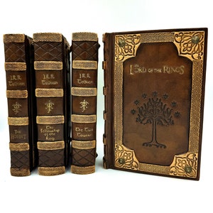 Leather Bound the Lord of the Rings Books Set, the Hobbit, Tolkien ...