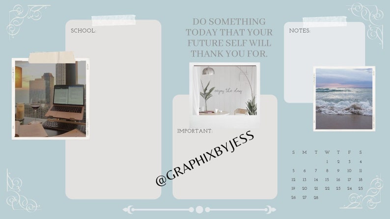 Desktop Template Aesthetic and Modern Motivational Quote School and ...