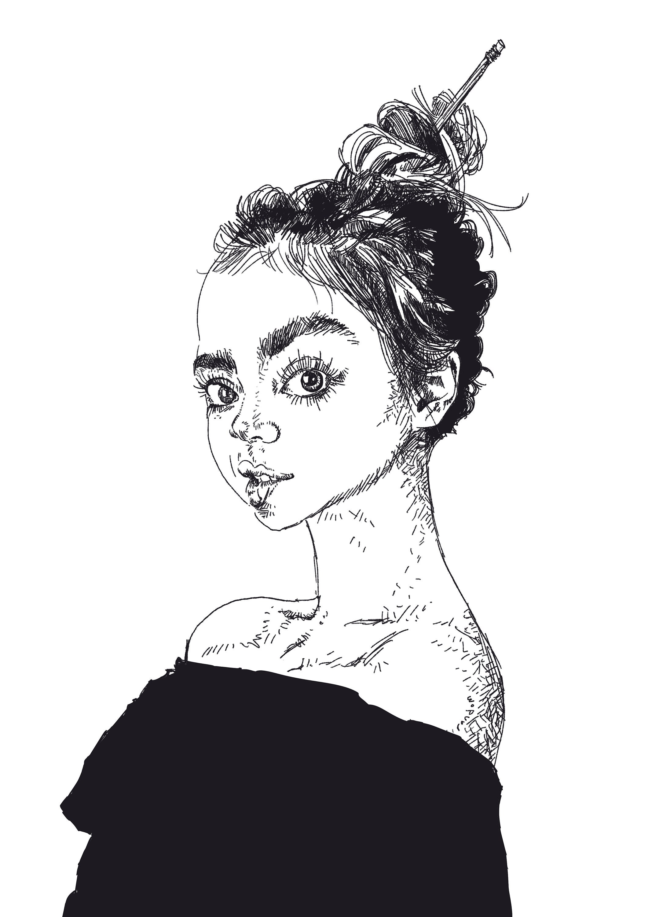 Custom Black and White Line Art Portrait. Images With - Etsy