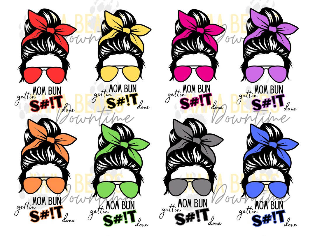 Mom Bun Bundle Sublimation Design - Etsy