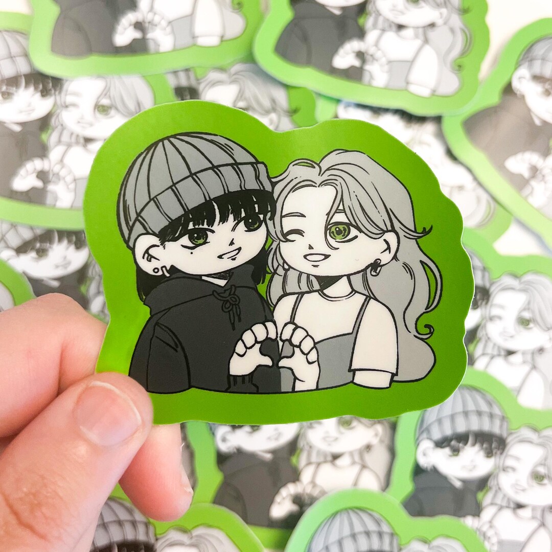 Green Yuri Sticker | Anime Sticker | Laptop Sticker | Vinyl Sticker - Etsy