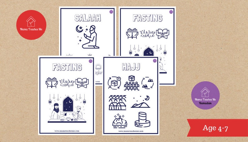5 Pillars of Islam Colouring Book // Kids Educational Printable ...