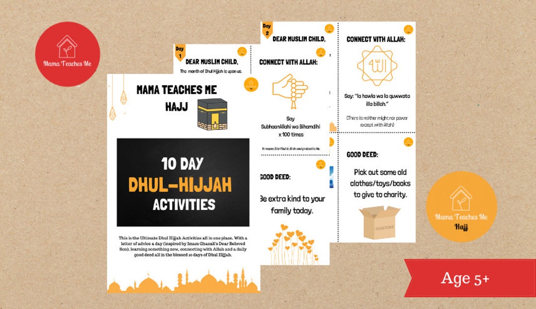 10 Day Dhul Hijjah Activities for Kids // Educational Printable // Hajj ...