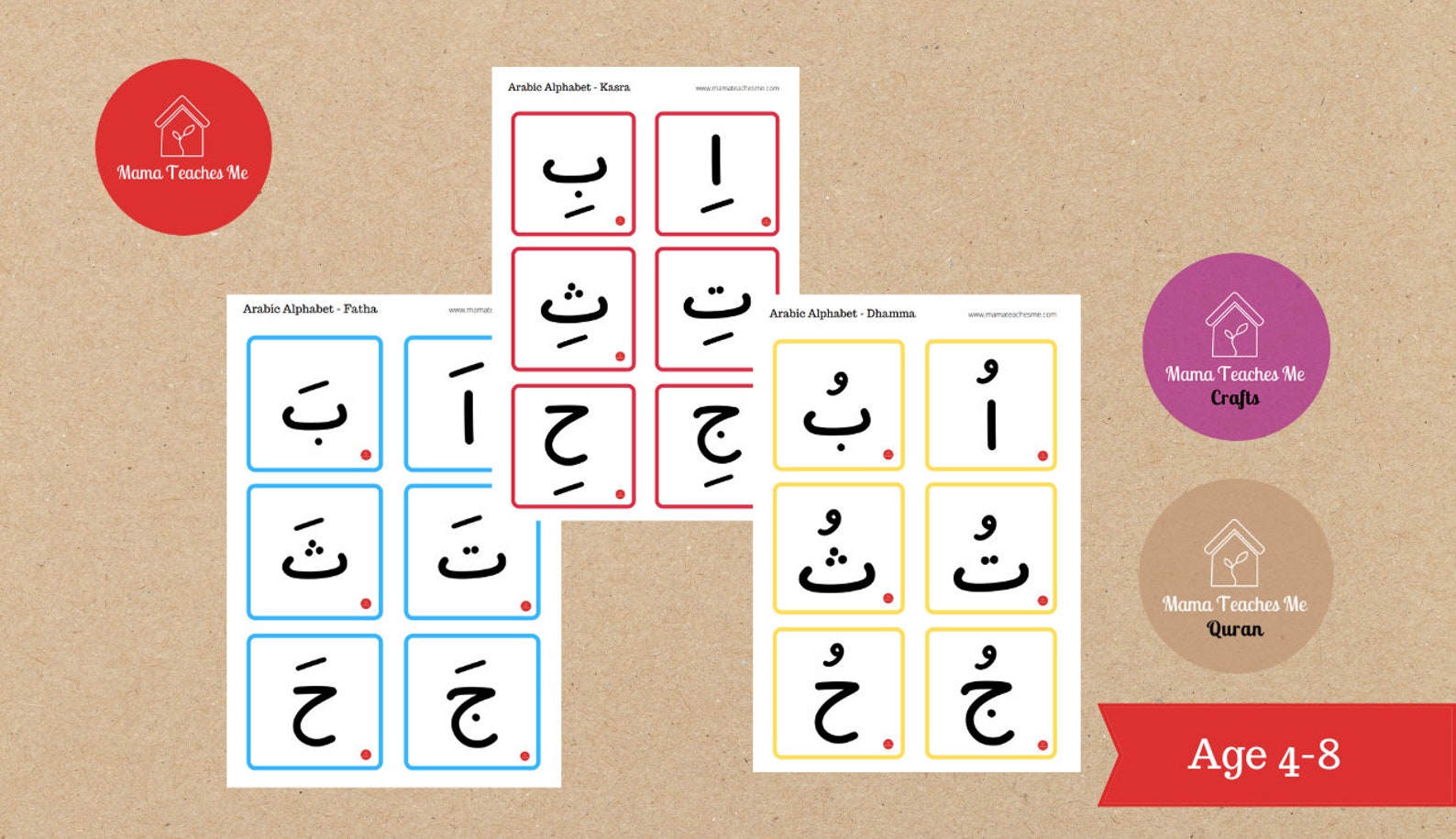 Arabic Short Vowel Flashcards // Quran // Arabic for Kids // Digital ...