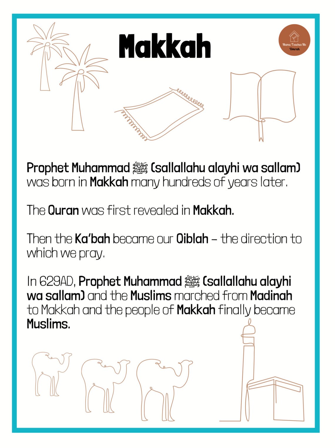 My First Guide to Umrah // Kids Educational Printable // Umrah Guide ...