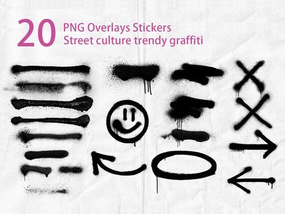 GRAFFITI Overlays for Photographers. Digital Sticker | Etsy
