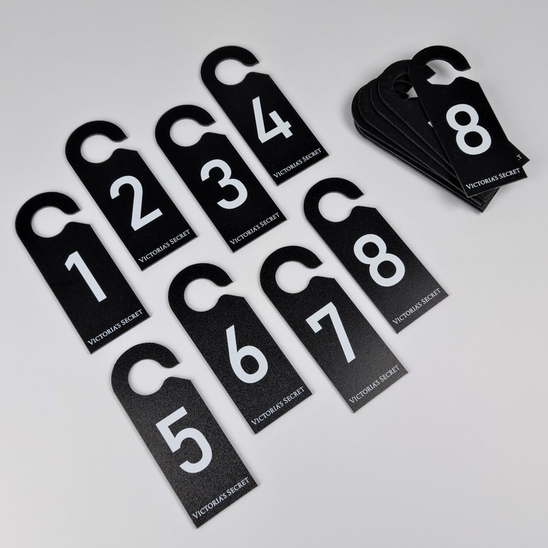 Personalized Modern Dressing Room Number, Acrylic Wardrobe Tag Sign ...