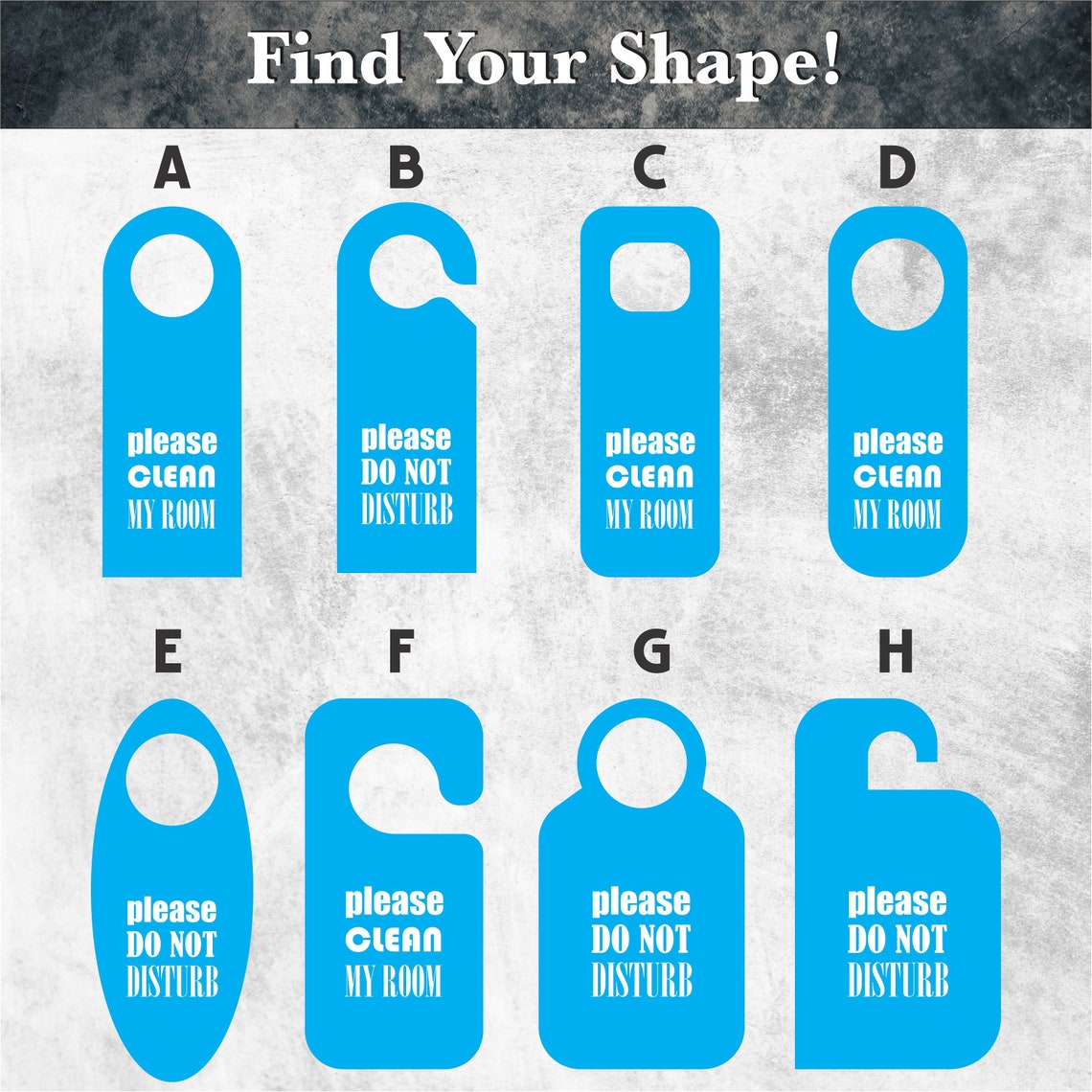 Personalized PVC Door Hanger Sign / Customisable Modern Door - Etsy