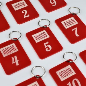 Custom Keychain With Numbers and Logo for Hotel /personalized Keychains ...