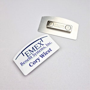 Custom-made Business Aluminum Name Tags | Personalized Employee Office ...