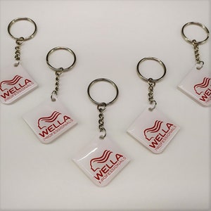 Epoxy Resin Custom Keychain With Logo for Companies / Personalized ...
