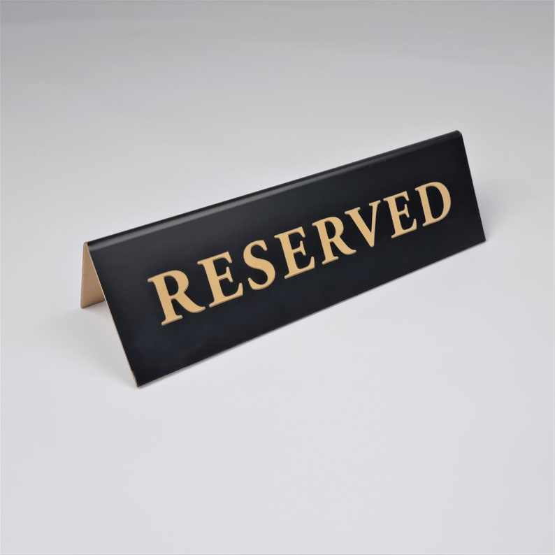 Reserved Sign for Restaurants Bars Cafes / Personalized - Etsy