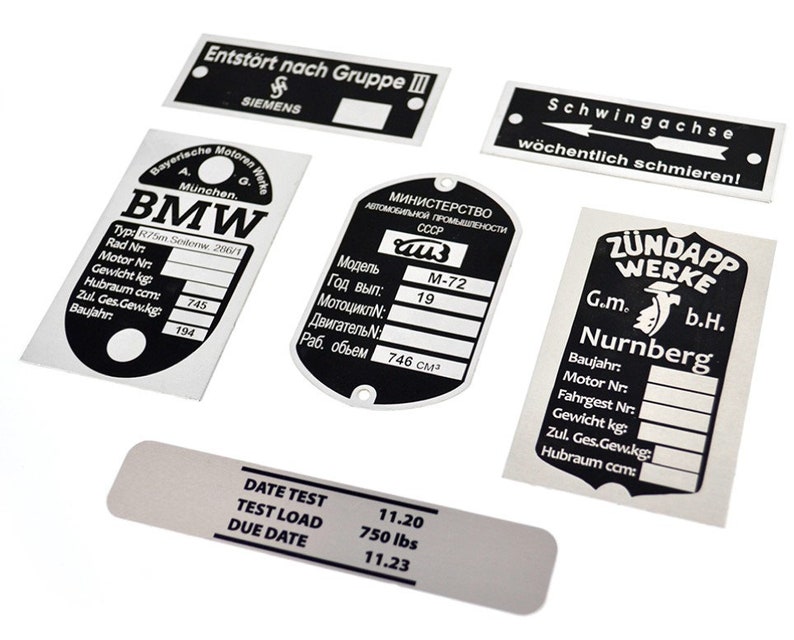 Costum Industrial Labels Metal Label for Construction Tools - Etsy