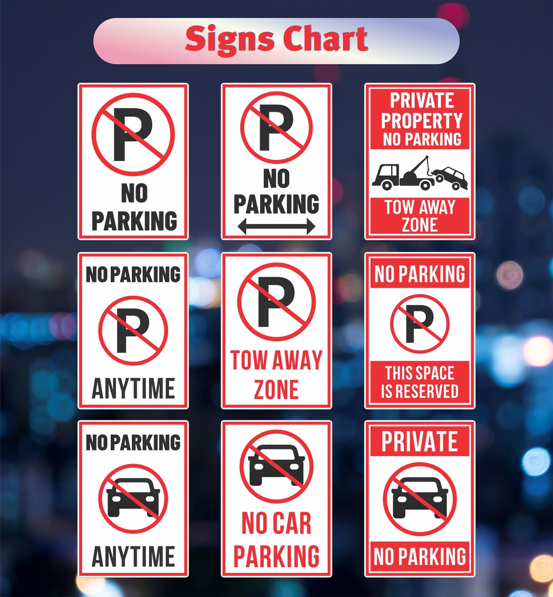 Custom No PARKING Sign Parking Allowed Sign for Wall Easy to - Etsy ...