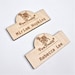 Personalized Engraved Wooden Name Tag, Magnetic Business ID Badge - Etsy