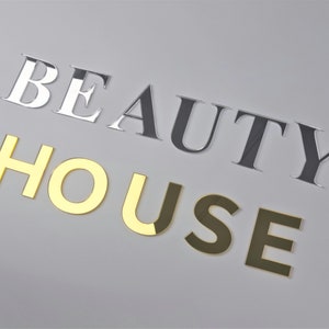 Mirror Acrylic Letters | Personalised Acrylic Sign | Laser Cut Name and ...