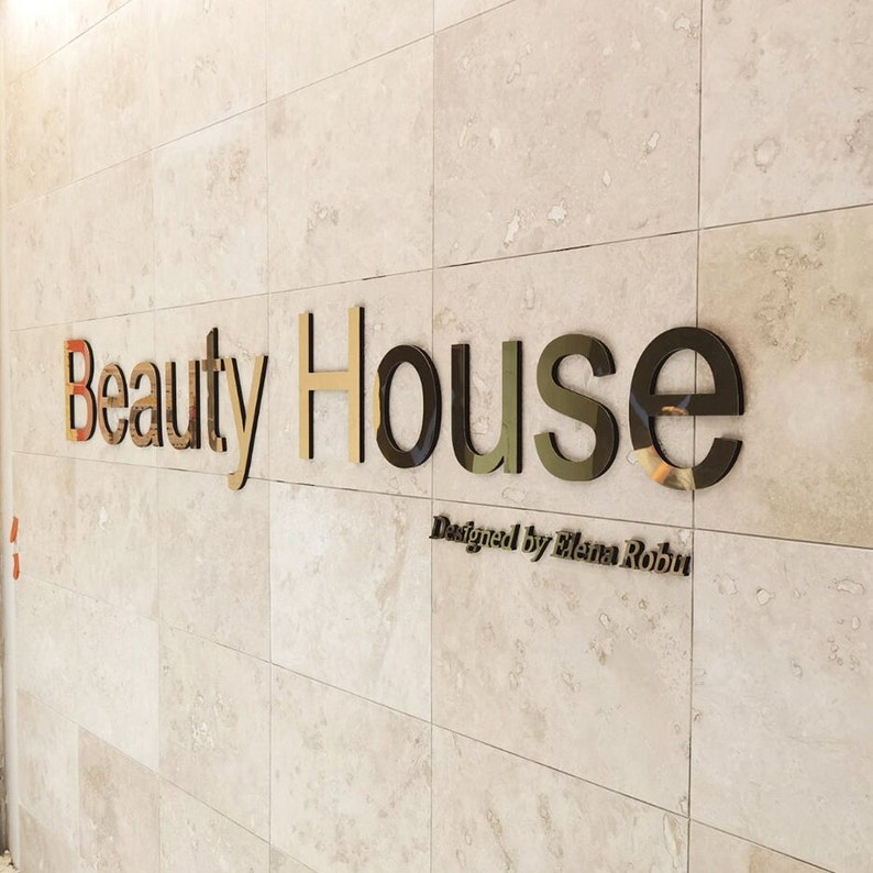 Mirror Acrylic Letters Personalised Acrylic Sign Laser Cut - Etsy