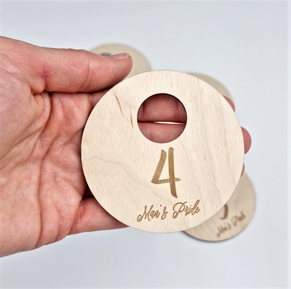 Personalized Acrylic Room Number Tag, Engraved Wooden Logo, Modern Sign ...