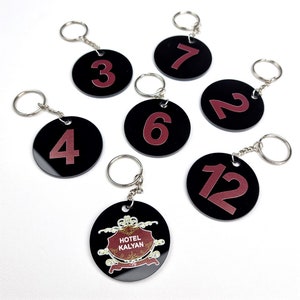 Custom Keychain With Numbers and Logo for Hotel /personalized Keychains ...