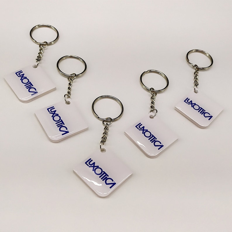 Epoxy Resin Custom Keychain With Logo for Companies / - Etsy