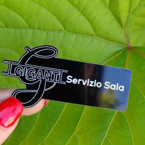 Black Metalic Nametag, Custom Name Tag, Personalised Name Badge ...