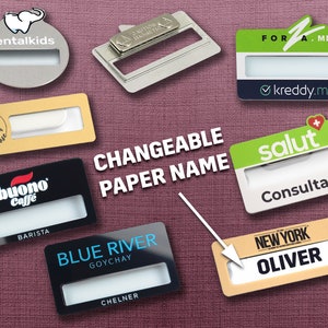 Multiple Use Name Tags | Personalized Employee Office Name Tags ...