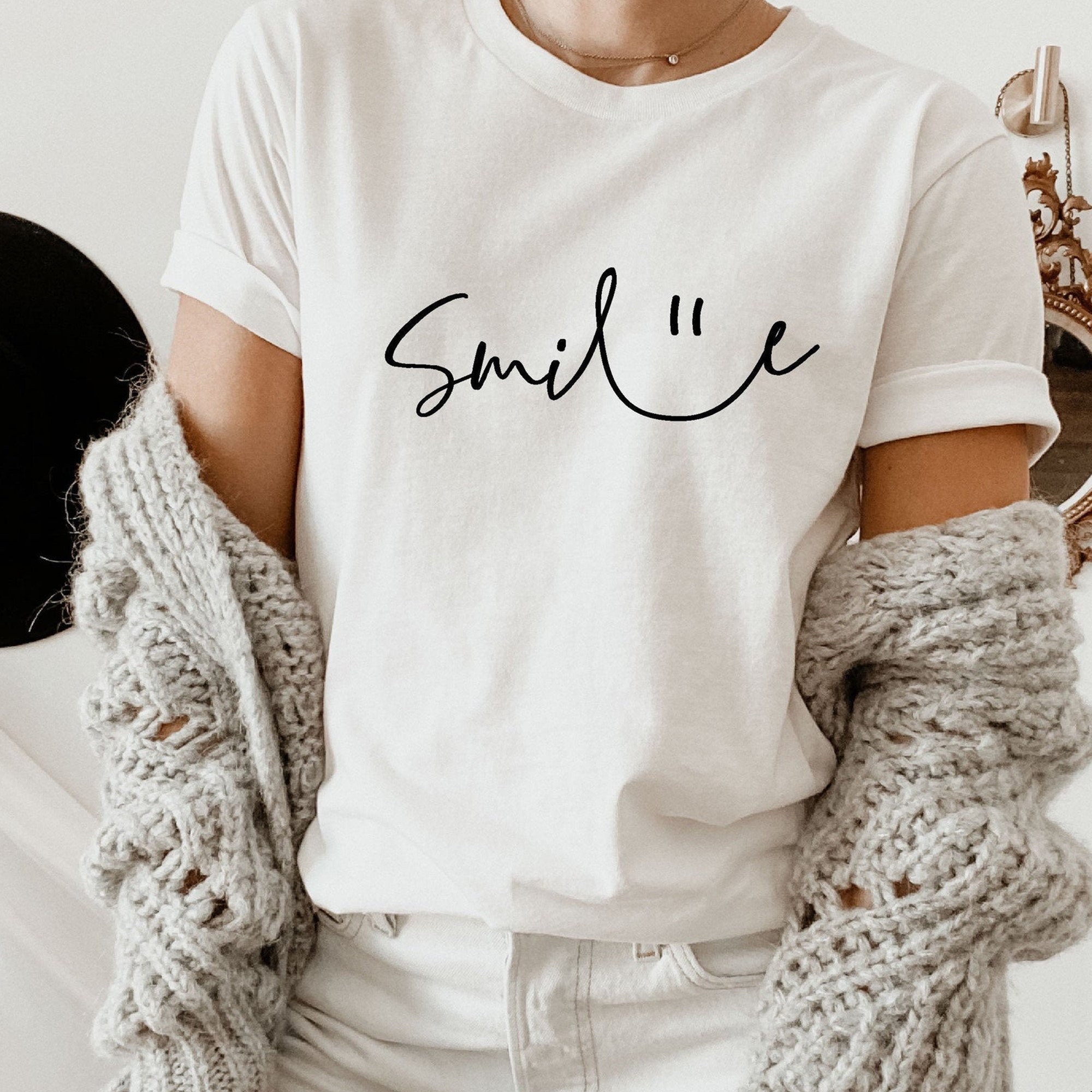 Smile Shirt Happy Shirt Super Soft Unisex T-Shirt Smile | Etsy