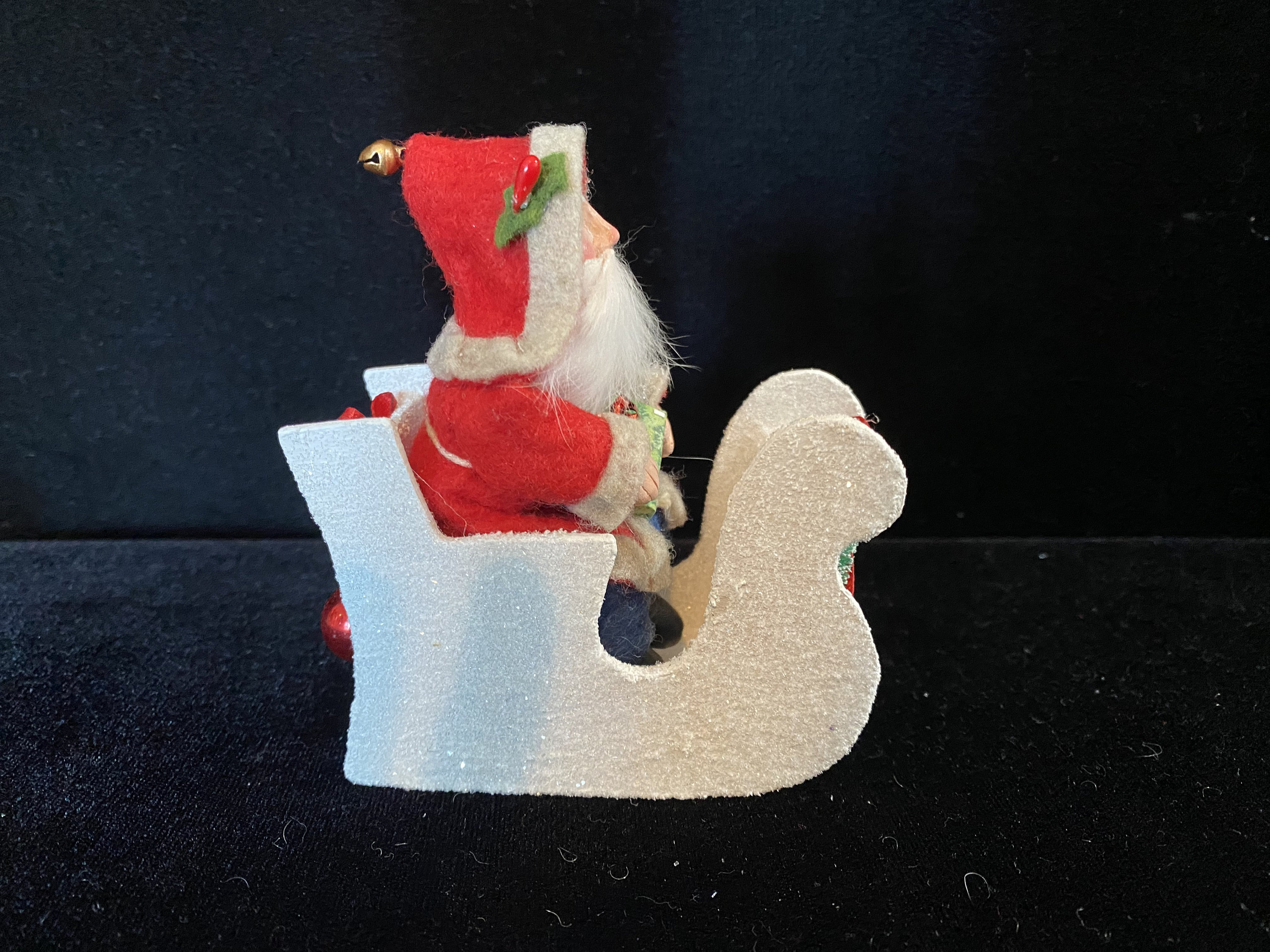 3.5 Vintage German Santa replica in Sleigh - Etsy