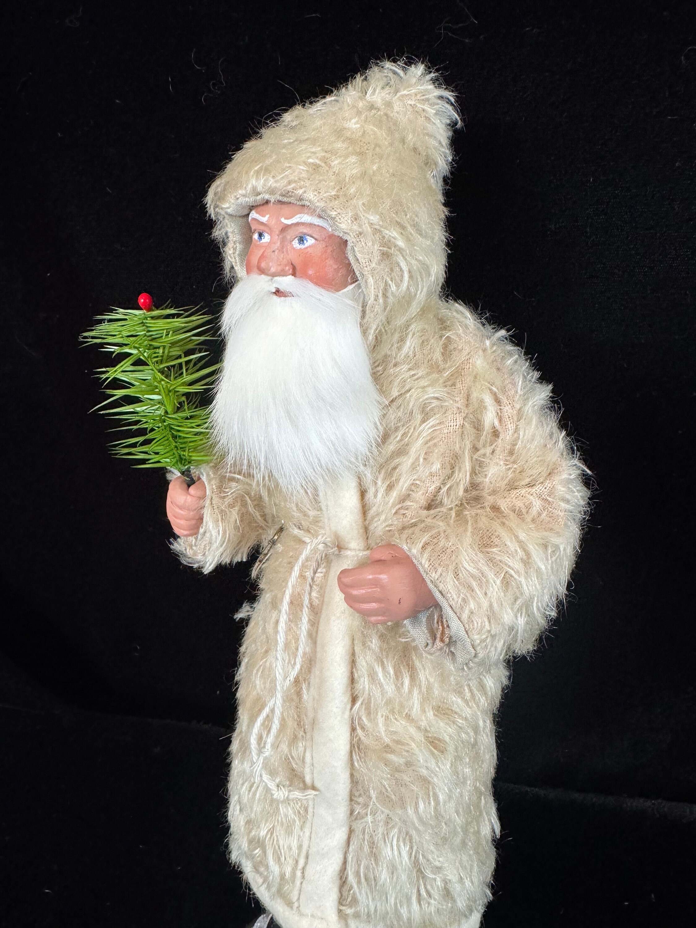 10 Reproduction Antique German Santa Candy Container in Mohair Coat - Etsy